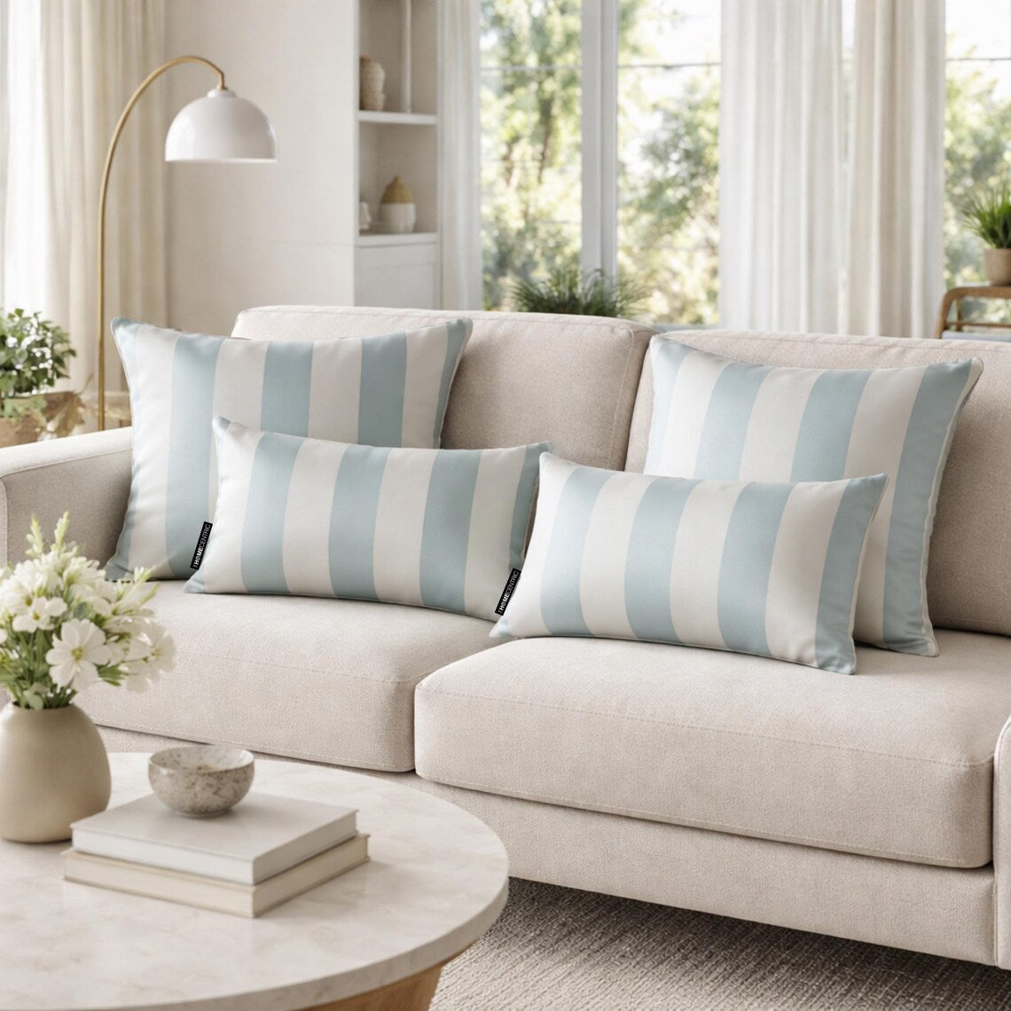 Ice Blue Satin Throw Pillow Cover, Ice Vertical – The HomeCentric