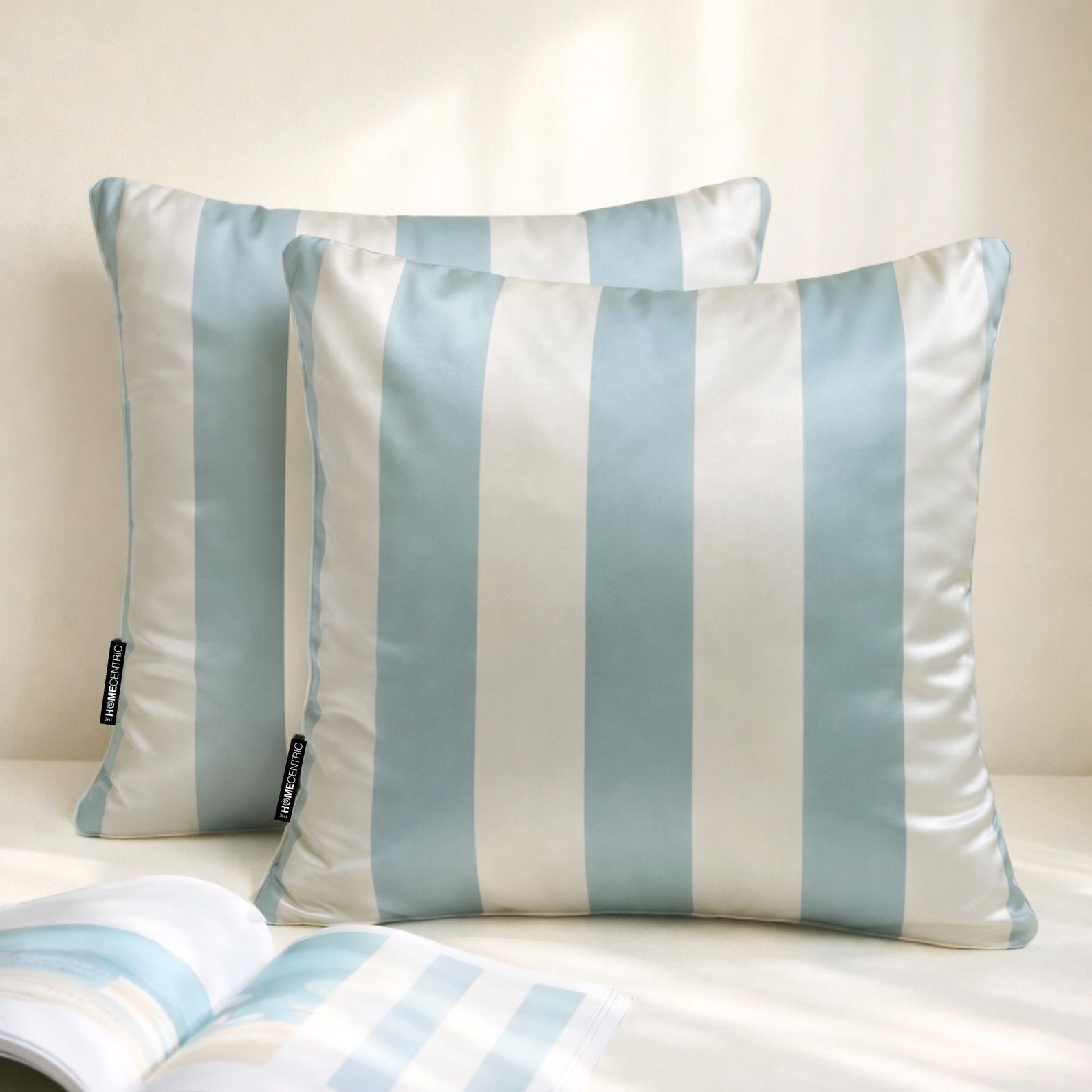 Ice Blue Satin Throw Pillow Cover, Ice Vertical – The HomeCentric