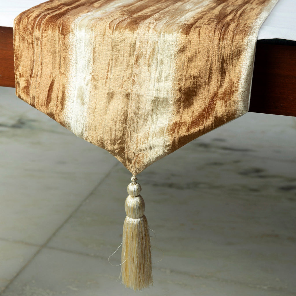 Gold Velvet Decorative Table Runner, Ombre Treasure – The HomeCentric