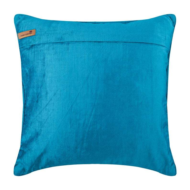Turquoise Blue Velvet Decorative Euro Sham, Knotty Blue Love – The ...