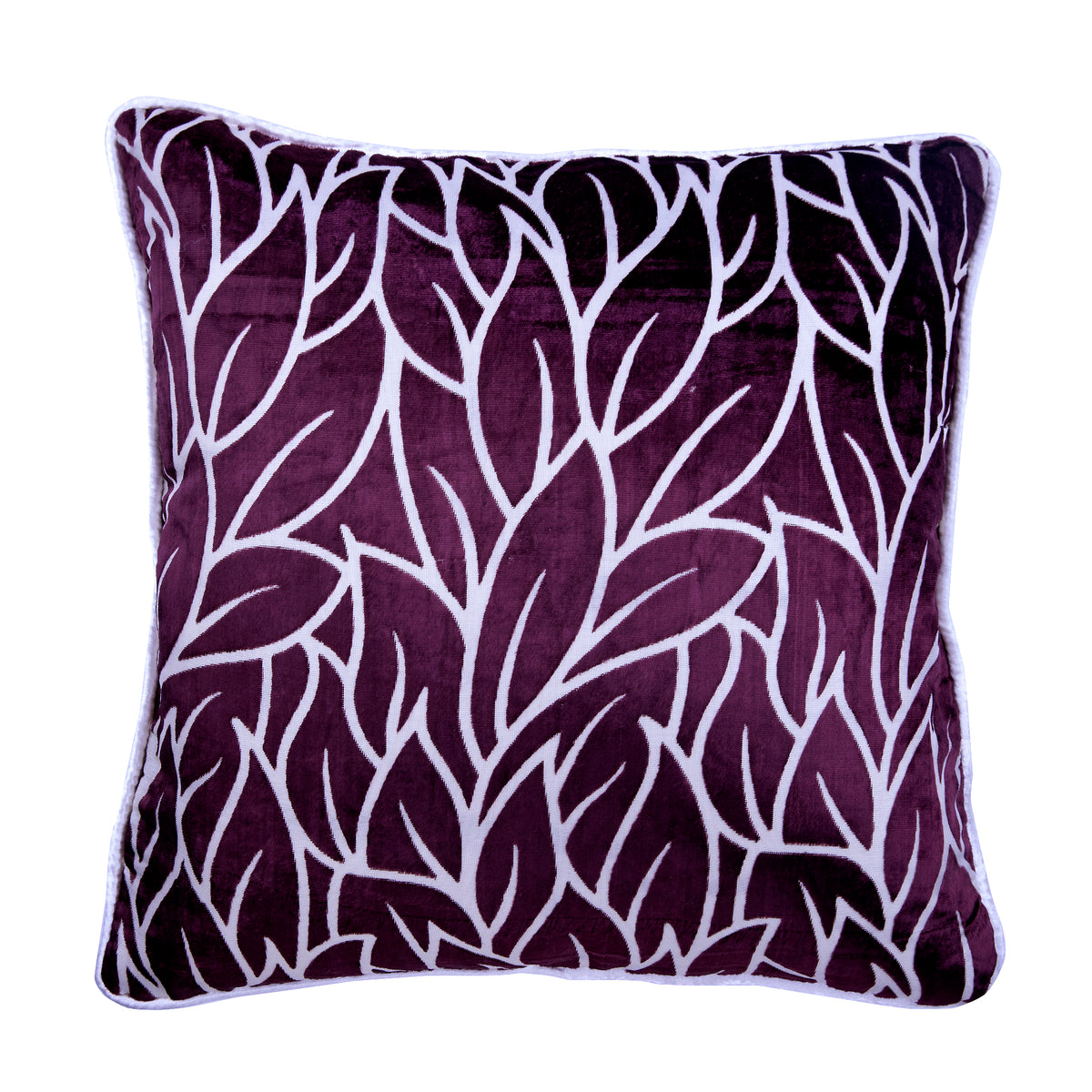 Plum Velvet Throw Pillow Cover, Plummy Leaves – The HomeCentric