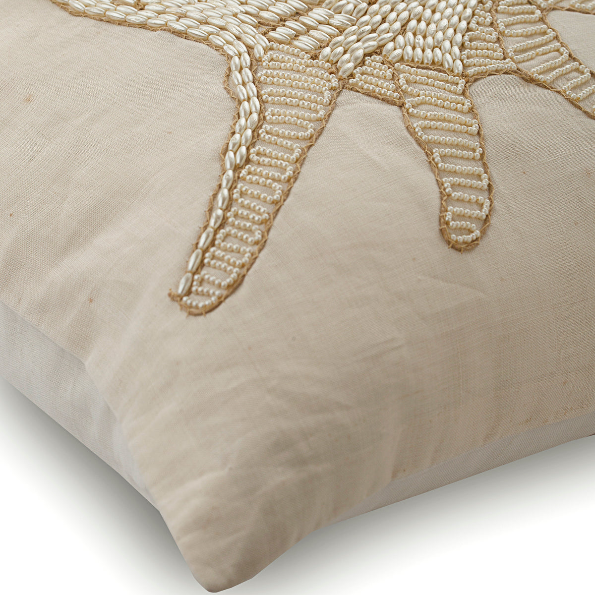 Beige Cotton Linen Decorative Euro Sham, Royal Sea Shell – The HomeCentric