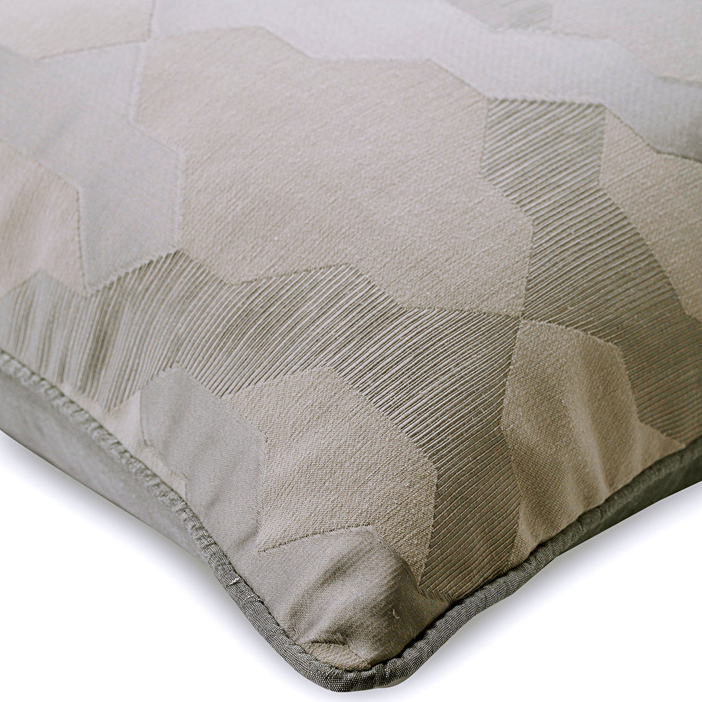 Gray Jacquard Silk Decorative Euro Sham, Trellis Shine – The HomeCentric